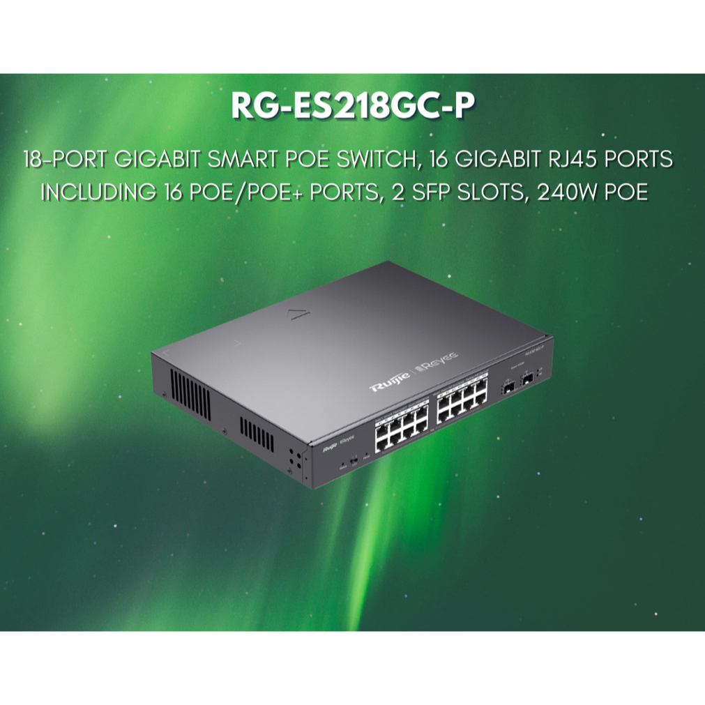 Jual RUIJIE REYEE RG-ES218GC-P 18*PORT 2*SFP GIGABIT MANAGE POE SWITCH | Shopee Indonesia