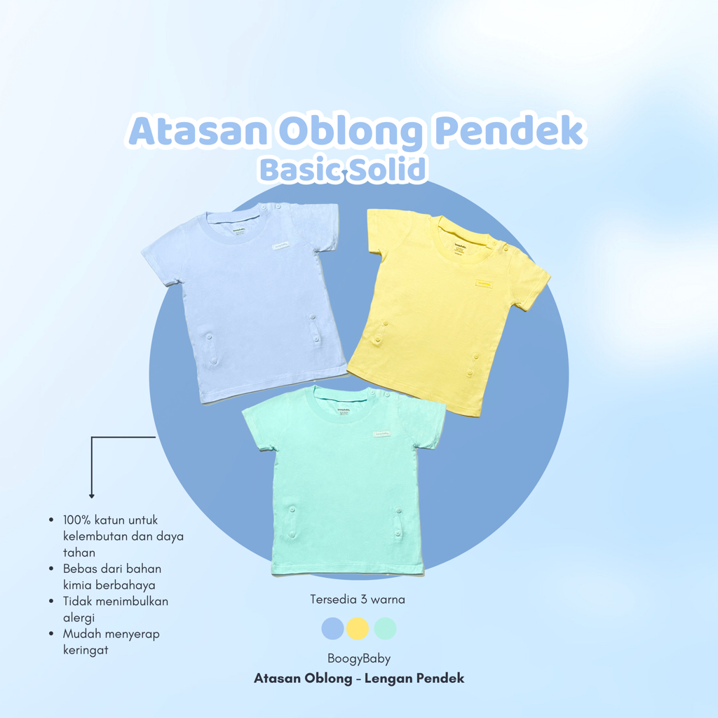 Jual Boogybaby - Baju Bayi Oblong Basic Solid (6 - 24 Bulan) Tangan ...