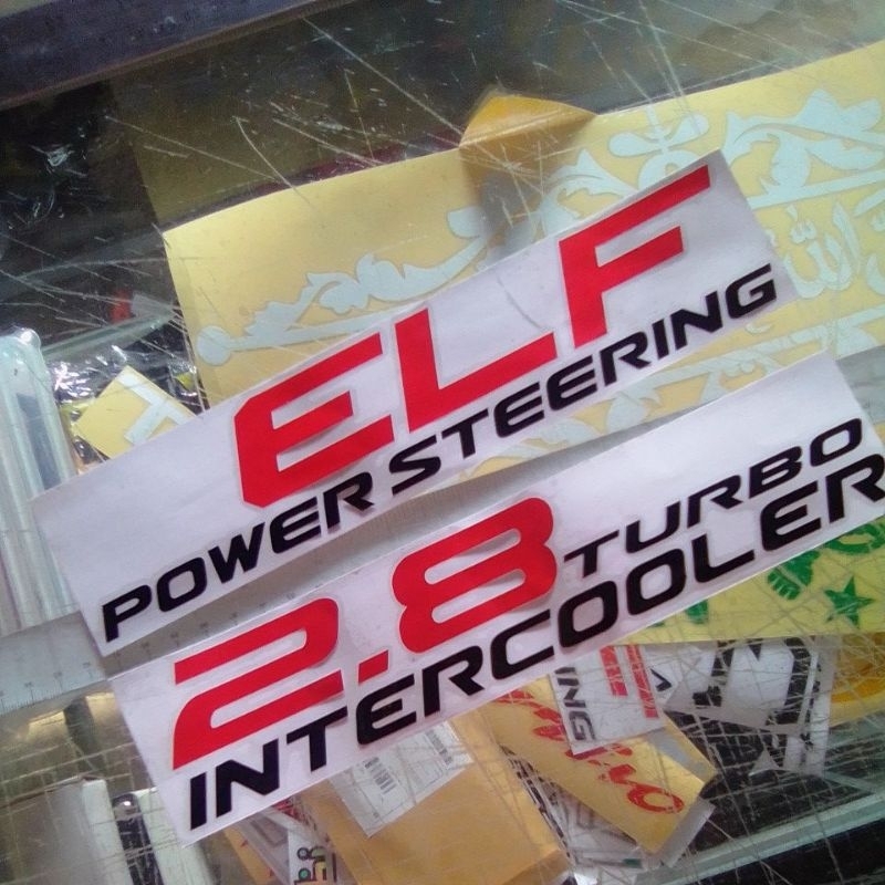 Jual stiker Elf power steering 2.8 turbo intercooler cutting stiker ...
