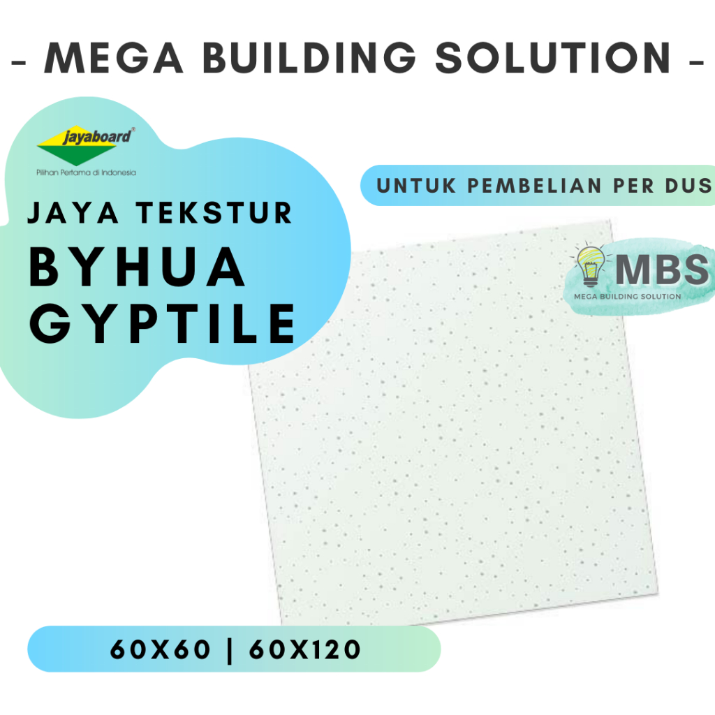 Jual JAYABOARD Byhua 60x60 Ceiling Panel / Gyptile 9mm - plafon akustik ...