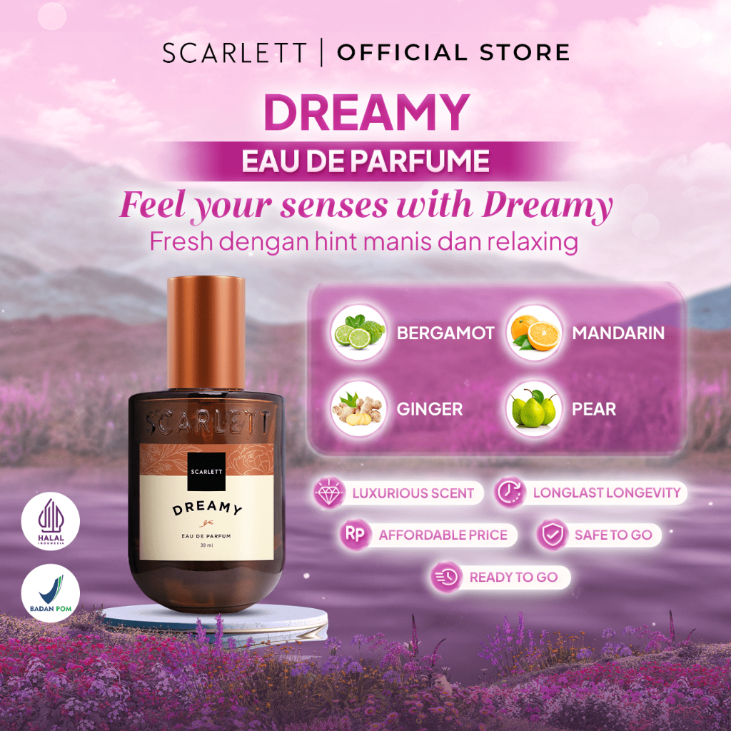 Jual Scarlett Whitening Eau De Parfum Dreamy 30ml - EDP Parfum dengan ...