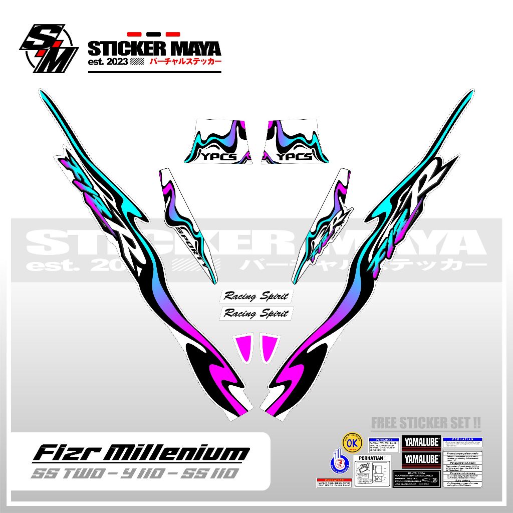 Jual STRIPING F1ZR MOTIF 6 / STICKER FIZR / Z / SS TWO / Y110 / SS 110 ...