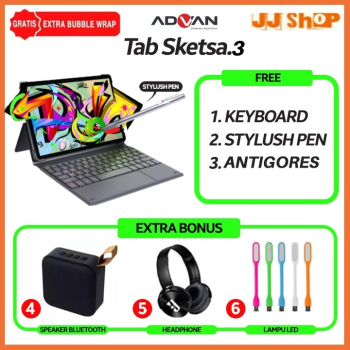 Jual ADVAN TAB SKETSA 3 10.1 INCH TABLET 6/128 RAM 6GB ROM 128GB ...