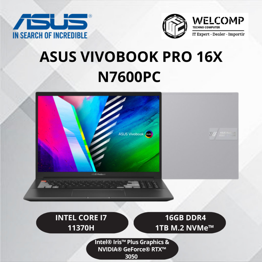 Jual Laptop Asus Vivobook Pro 16X N7600PC I7 11370H/16GB/1TB/RTX3050 ...