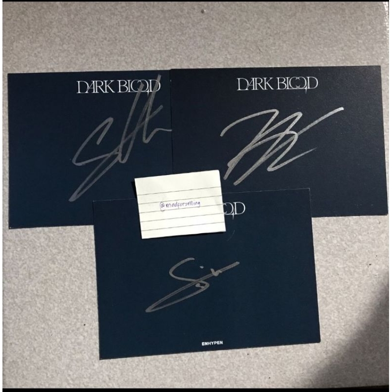 Jual Enhypen Signed Darkblood Sunghoon Jay Sunoo benefit USa | Shopee ...