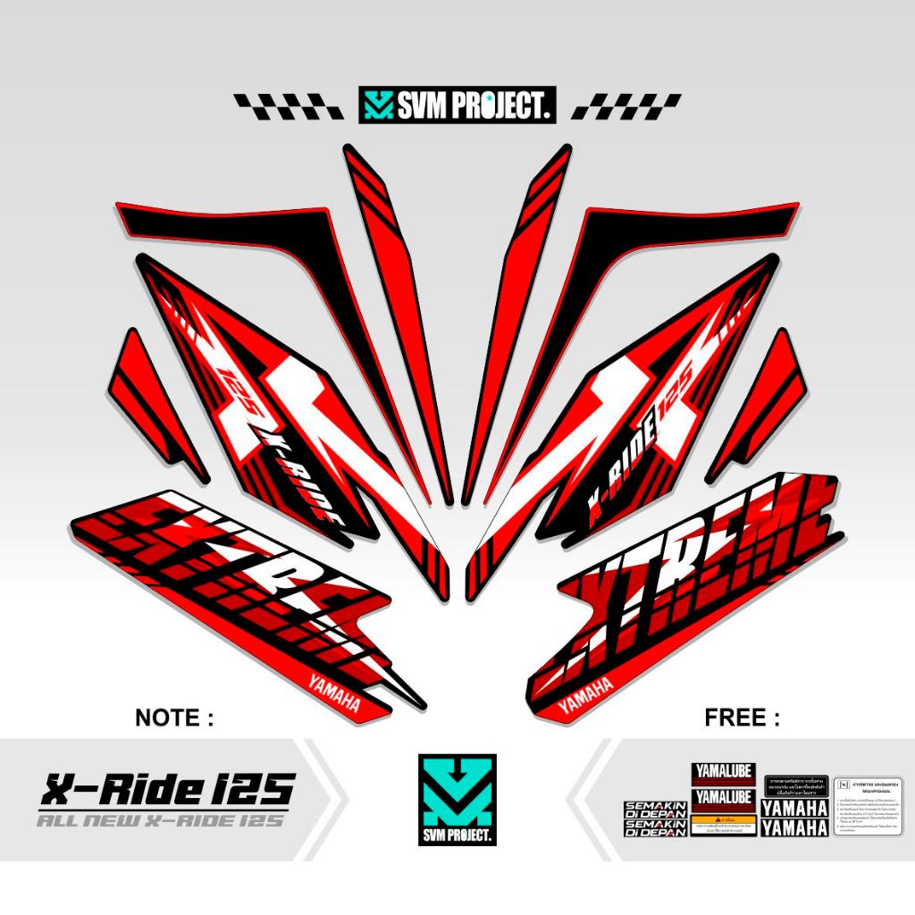 Jual STRIPING X-RIDE NEW MOTIF 7 / STICKER X-RIDE NEW 125 / STIKER ...