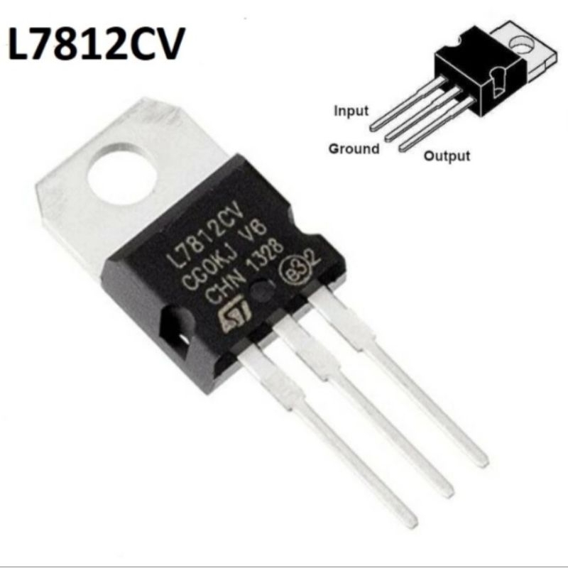 Jual TRANSISTOR IC VOLTAGE REGULATOR 12 V L7812 CV KOMPINEN PENYETABIL ...