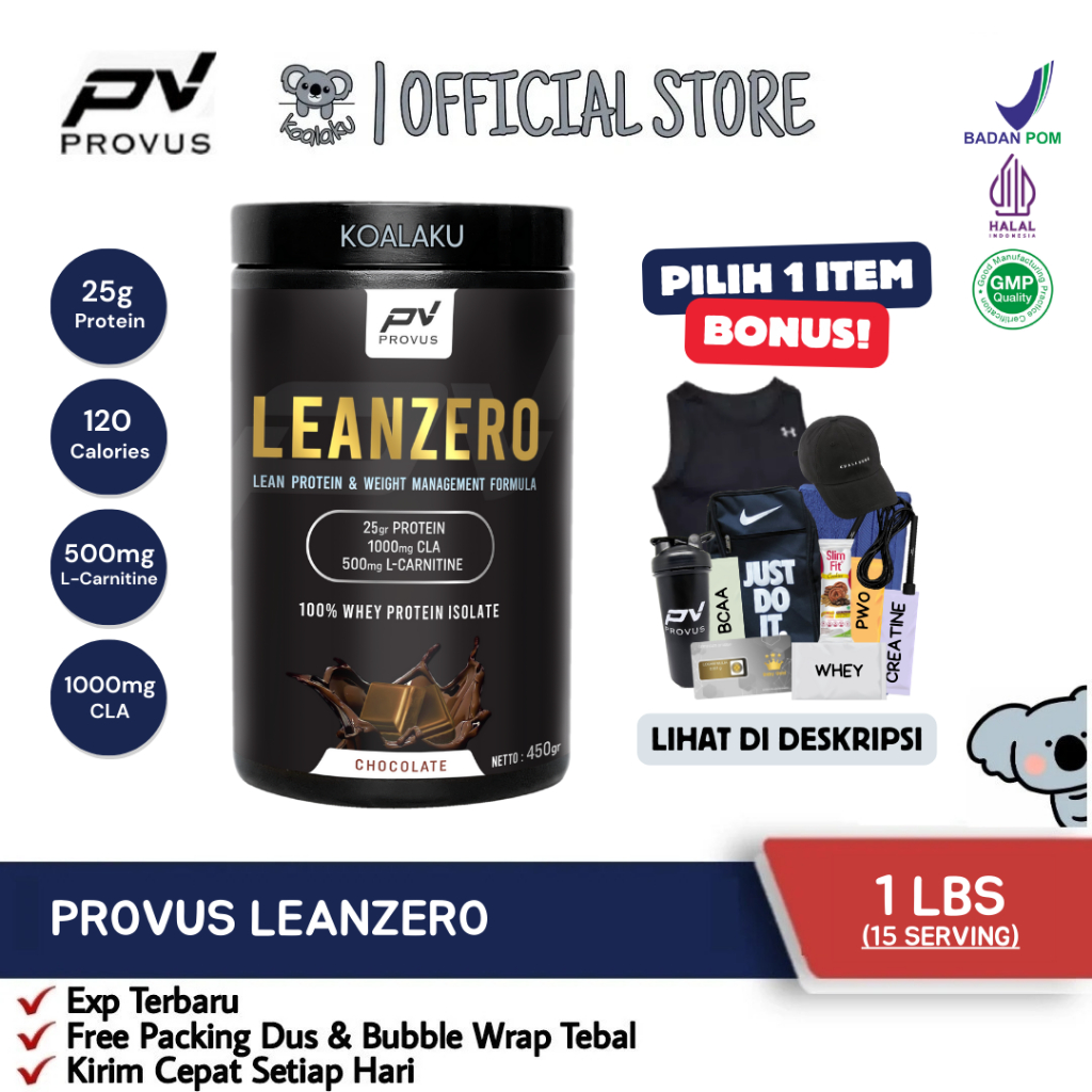 Jual Provus Lean Zero Leanzero 1lb 1 lb 450 gram Susu Whey Protein ...