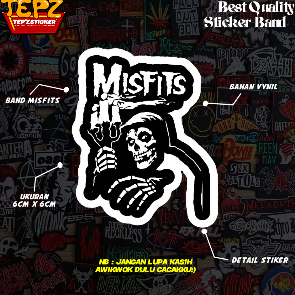 Jual STIKER STICKER (BAND MISFITS) STIKER BAND|STIKER METAL|STIKER ...
