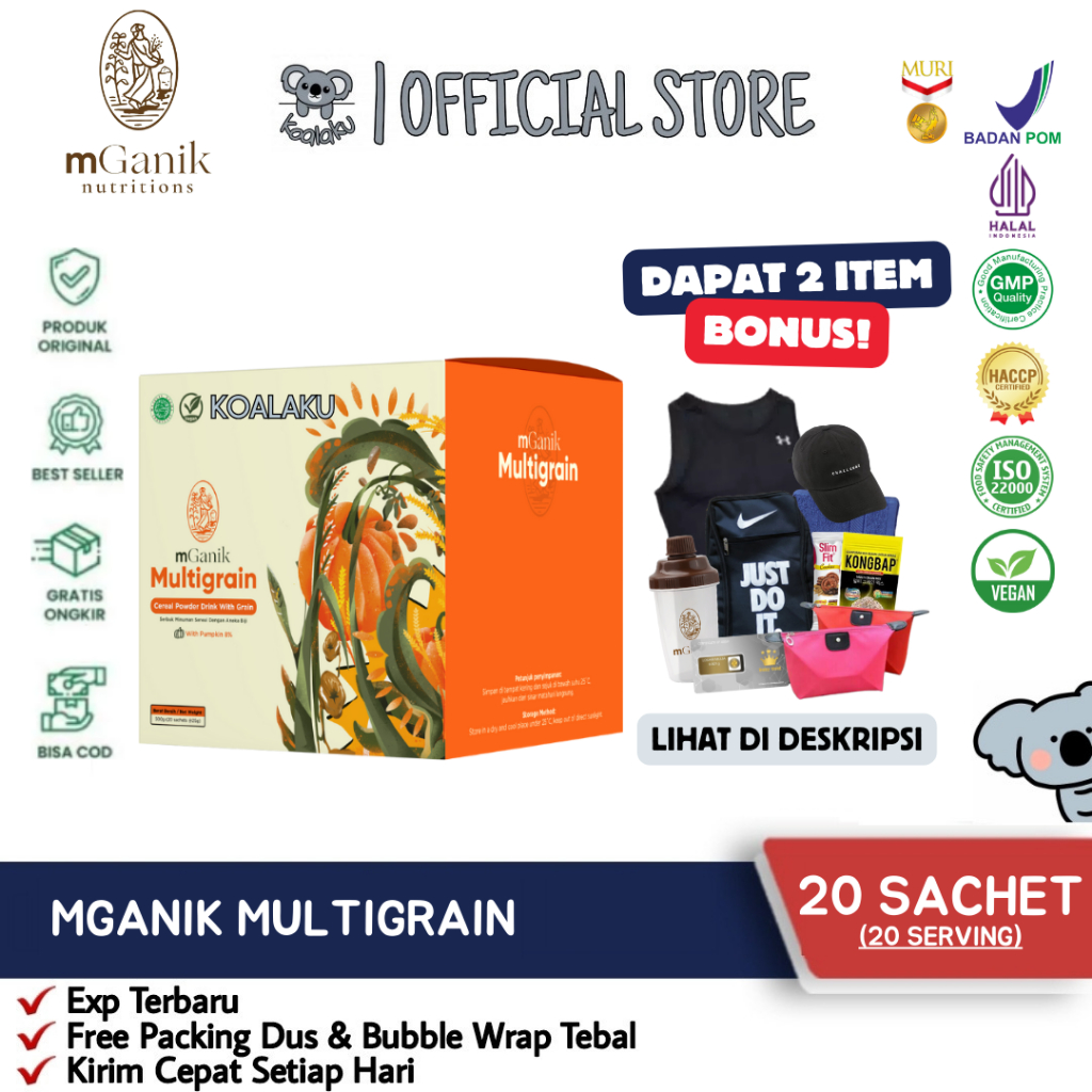 Jual Mganik Multigrain 20 sachet 500 gr Metafiber Original Official ...
