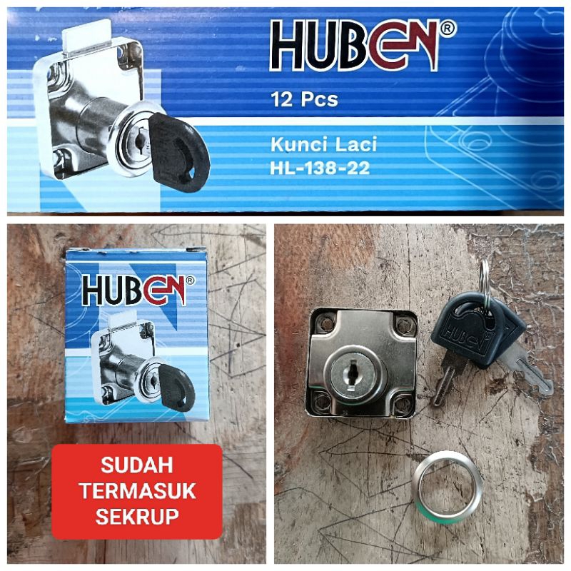 Jual HUBEN Kunci Laci Lemari HL-138-22 Drawer Lock | Shopee Indonesia