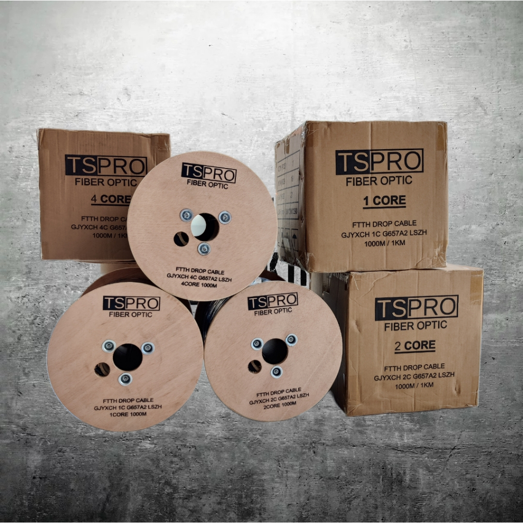 Jual Dropcore Fiber 1KM TSPRO 4 Core 3 Seling | Shopee Indonesia