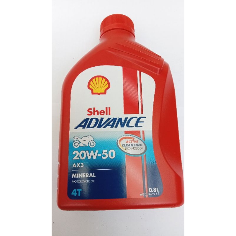 Jual Oli Shell AX3 20W-50 0.8L untuk motor bertransmisi manual. (100% ...