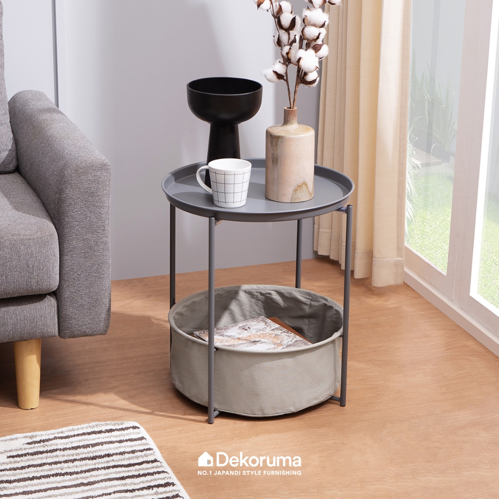 Jual Dekoruma KORA Side Table Abu-abu - Meja Kecil Ruang Tamu | Shopee ...