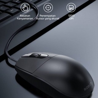 Jual ROBOT M102 Mouse Wired Laptop Komputer Office Mouse USB Kabel 1200 ...
