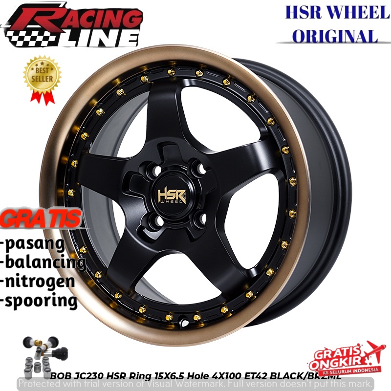 Jual VELG MOBIL RACING RING 15 H4X100 LEBAR 6,5 ET 42 UNTUK AGYA CALYA SIGRA YARIS BRIO MOBILIO ...
