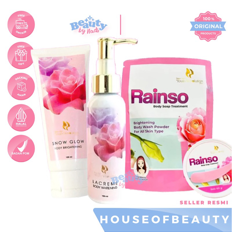 Jual BEAUTYBY.NADS | LA CREME BODY BLEACHING WHITENING SNOW GLOW BODY ...