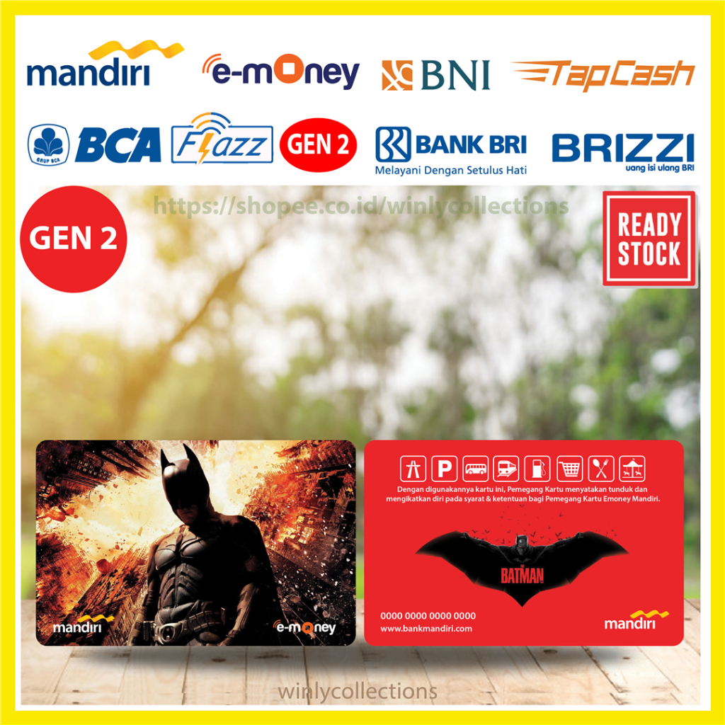 Jual KARTU EMONEY ETOLL SUPERHERO BATMAN THE DARK KNIGHT MANDIRI FLAZZ ...