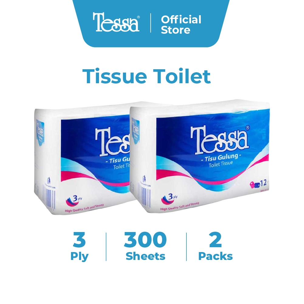 Jual 2 Tessa Toilet Tissue (300 sheets x 12 Rolls) | Shopee Indonesia