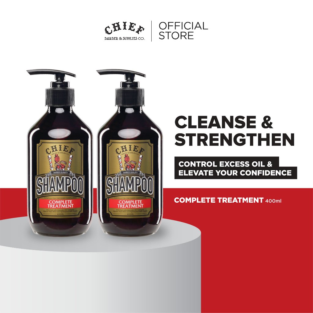 Jual CHIEF SHAMPOO COMPLETE TREATMENT - Shampo Pria 400ml (Paket isi 2 ...