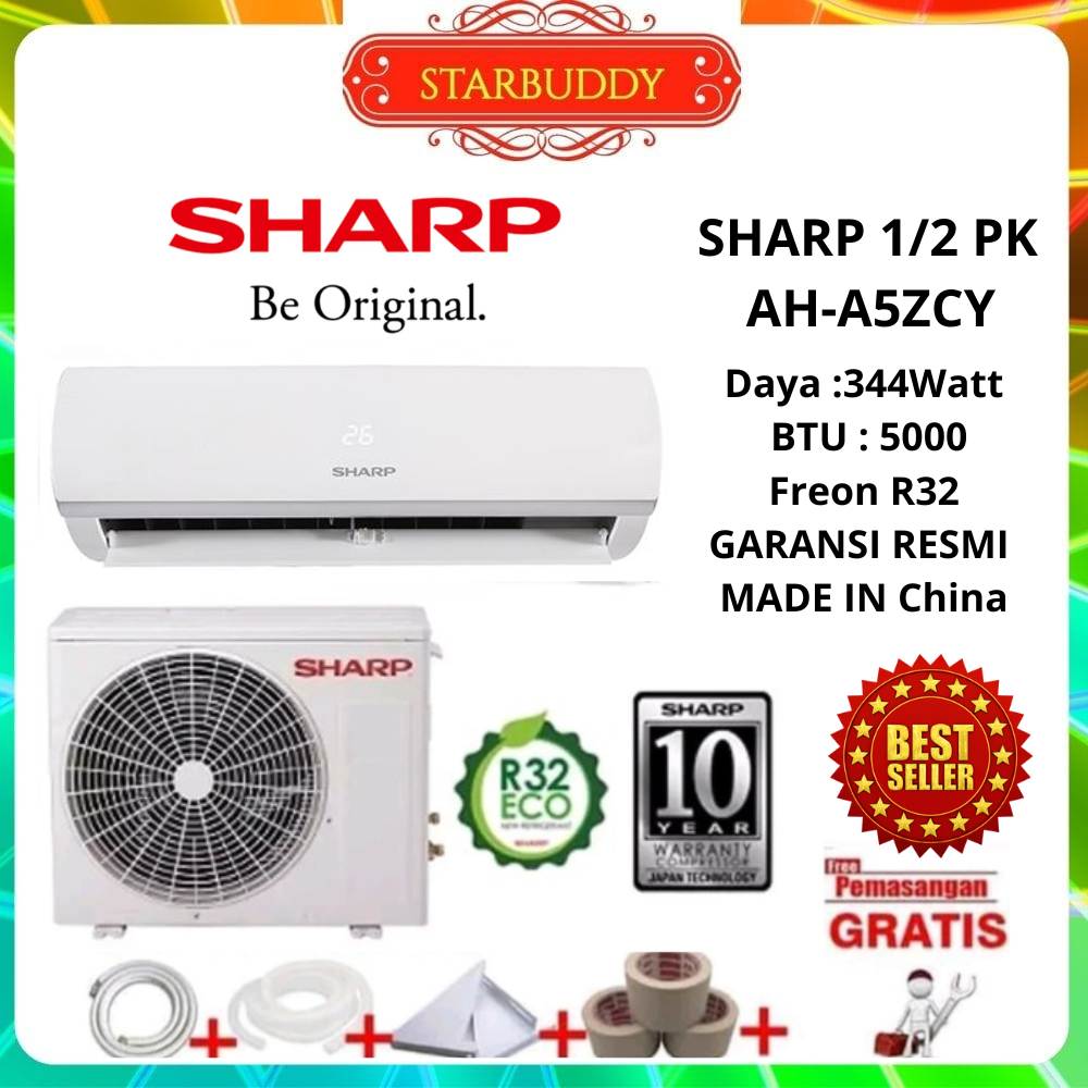 Jual AC Sharp 1/2 PK AH-A5ZCY LOW WATT PASANG SAMPE DINGIN SEJABODETABEK | Shopee Indonesia