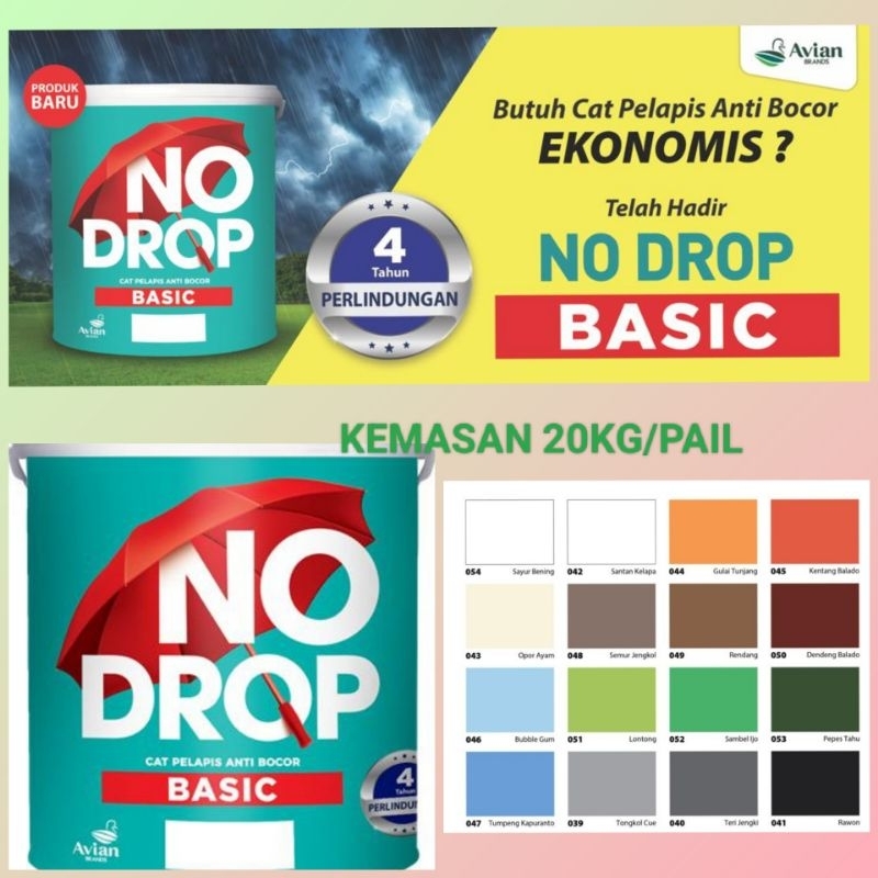 Jual NO DROP Basic 20 kg,cat pelapis anti bocor no drop 20kg,cat anti bocor no drop 20 kg ...