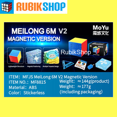 Jual RUBIK MOYU MEILONG 6M V2 6x6 MAGNETIC V2M | Shopee Indonesia