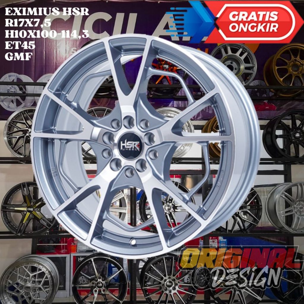 Jual Velg Mobil Ring 17 HSR EXIMIUS R17 LEBAR 7,5 PCD 5X100/5X114,3 ET45 GMF | Shopee Indonesia