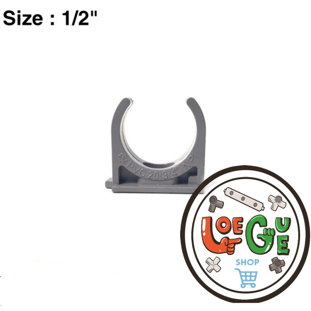 Jual Klem Clip double & Single Clamp Pipa dinding PVC 1/2 , 3/4 & 1 ...