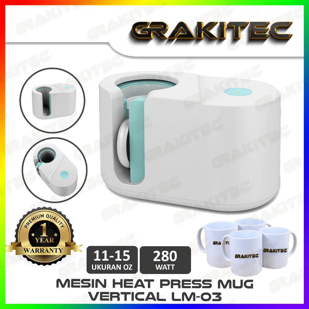 Jual Mesin Press Sablon Mug Vertical LM-03 / Gelas / Asbak / Tumbler ...