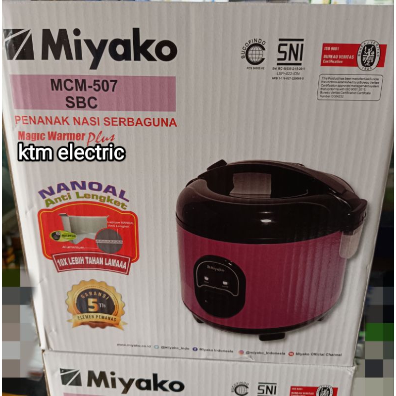 Jual Magic com Miyako MCM-507SBC 1,8L/Rice cooker penanak nasi Miyako ...