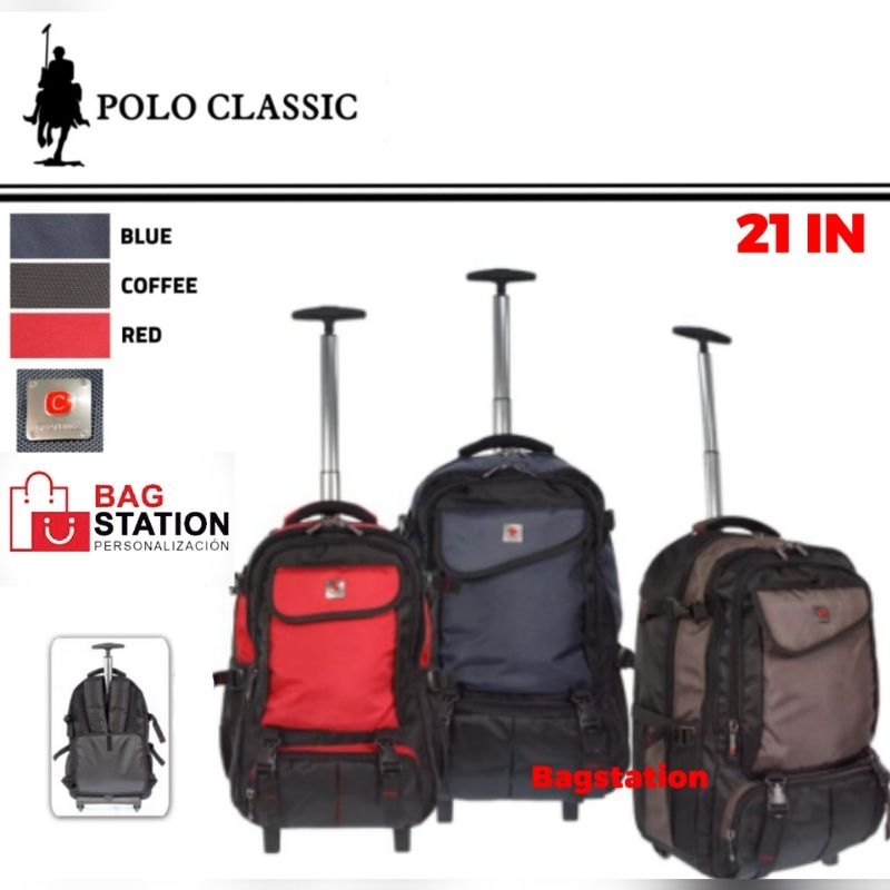 Jual TAS RANSEL LAPTOP BACKPACK TROLI POLO CLASSIC 2 RODA 21 IN ...