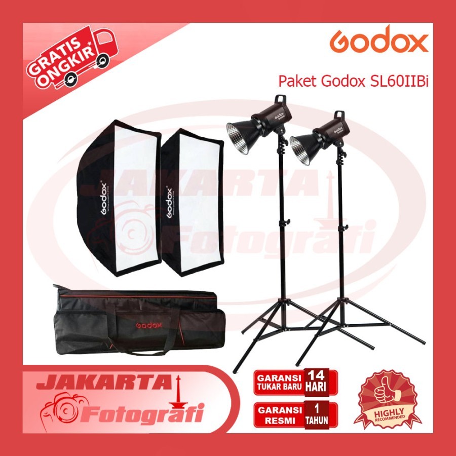 Jual Paket Godox SL60IIBi Godox SL-60II Bi LED Video Light(2-Light ...