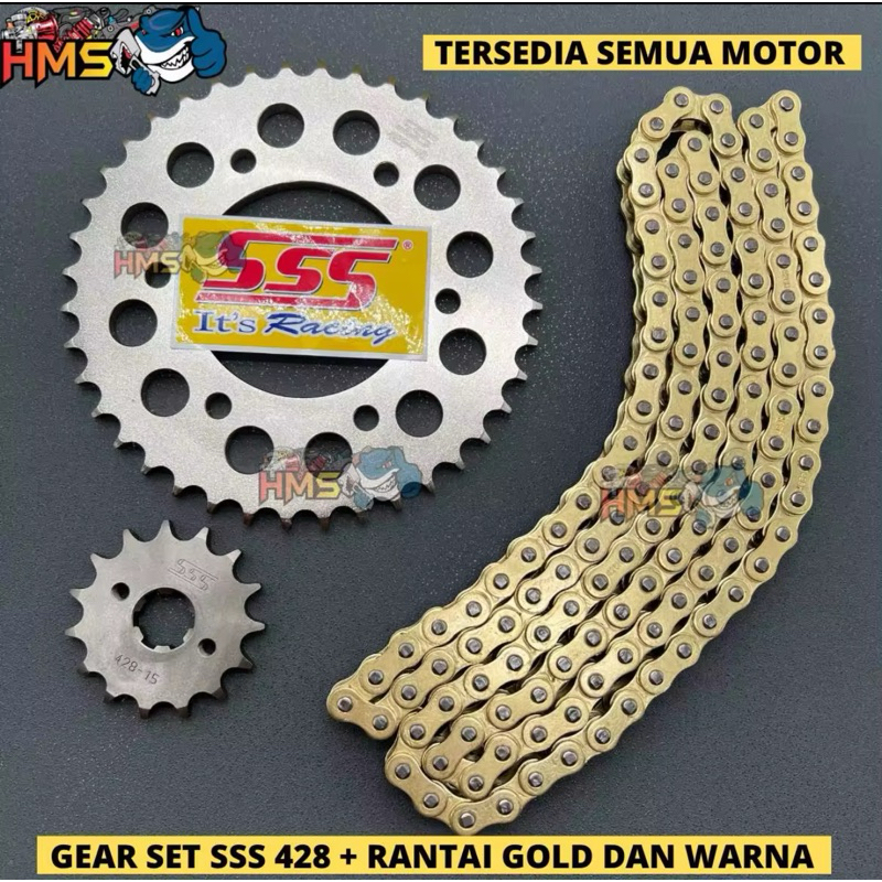 Jual GIR GEAR SET GEARSET SSS 428 415 CBR 150 CB150 R MEGAPRO VERZA TIGER SONIC VIXION R15 CB ...