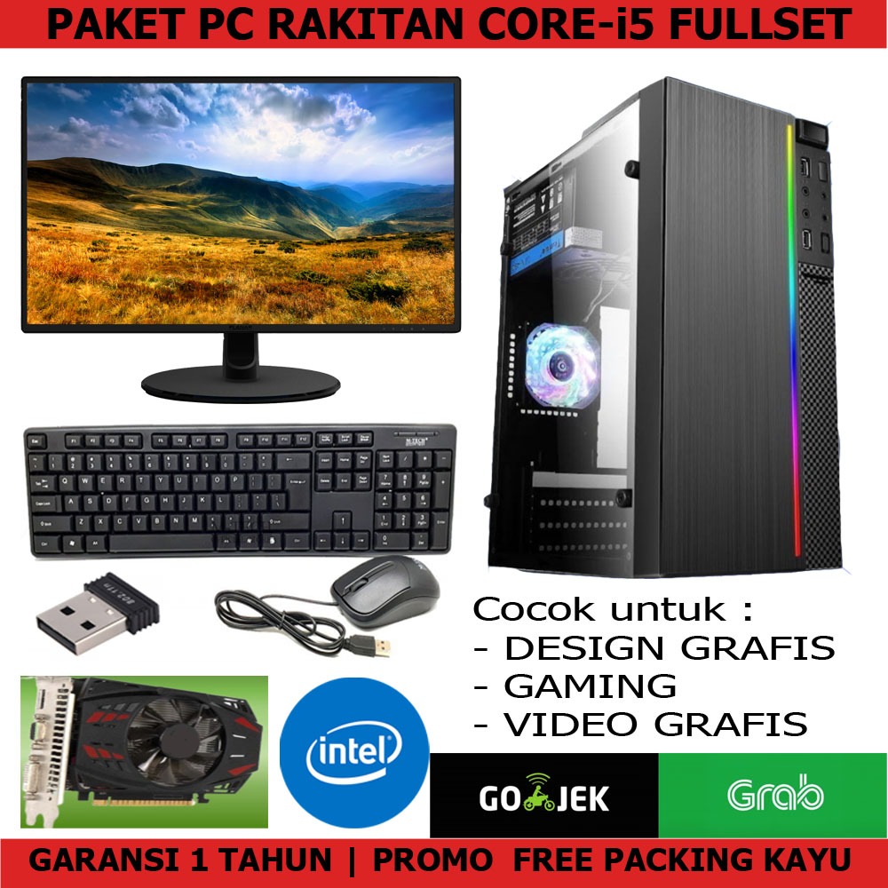 Jual KOMPUTER/PC RAKITAN GAMING LENGKAP FULLSET i5-3470 VGA 4GB RAM 16GB MONITOR / GAMING PC ...