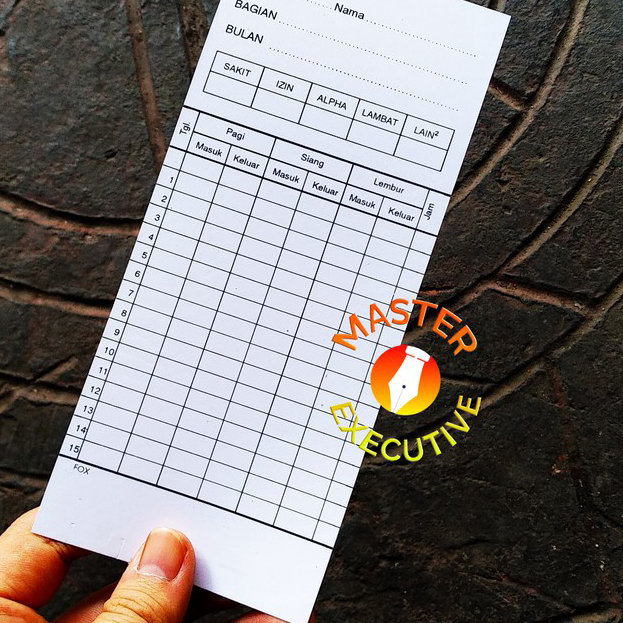 Jual SPECIAL PROMO Fox Kartu Absensi Mesin Amano / Absen Card 100 ...