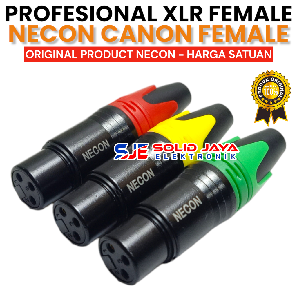 Jual JACK CANON FEMALE NECON JAK BMA NECON ASLI METAL BESI KONEKTOR XLR ...
