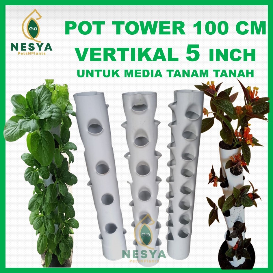 Jual Growing Pot Tower Pot Paralon 5 Inchi Vertikultur Pot Tanaman ...