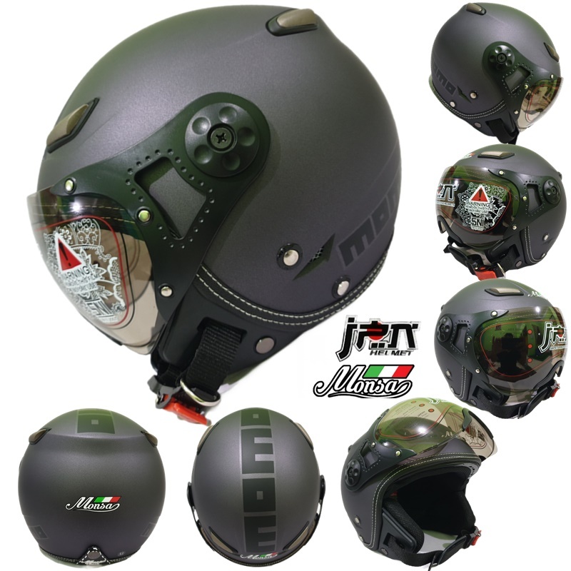 Jual Helm Dewasa JPN MOMO Kaca Pilot Riben Retro Klasik Vintage ...