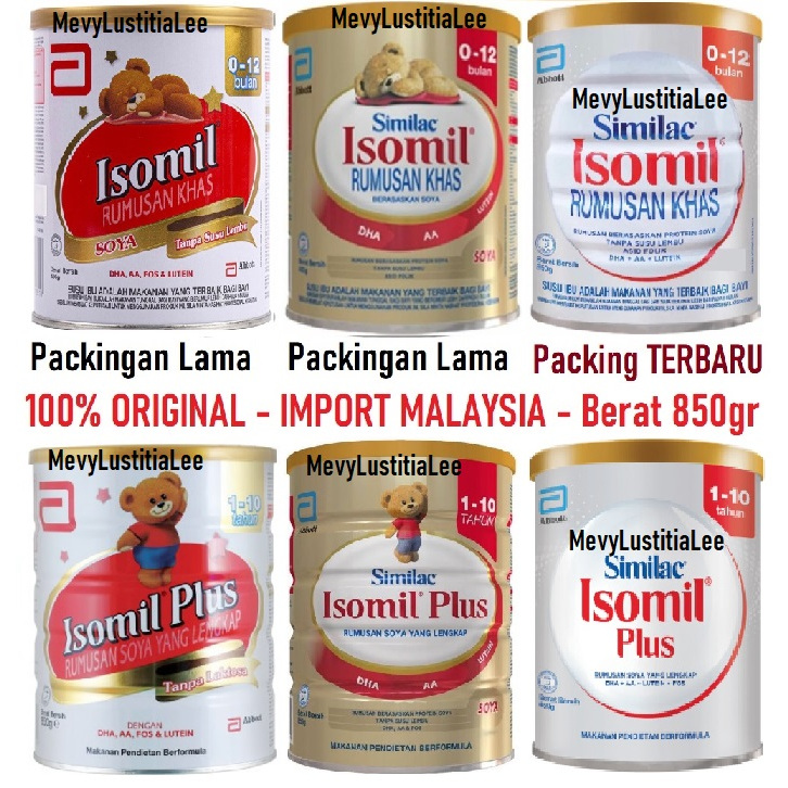 Jual MALAYSIA 850gr Susu Similac GOLD Isomil Plus Soya Yang Lengkap 0 ...