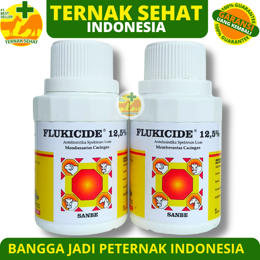 Jual FLUKICIDE ORAL 12.5% 100 ml - Flukicid Obat Cacing Minum Hewan ...
