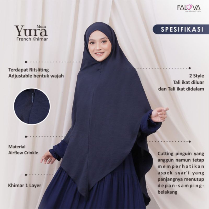 Jual KHIMAR KERUDUNG JILBAB 2IN1 YURA Circle Airflow BY FALOVA JILBAB ...