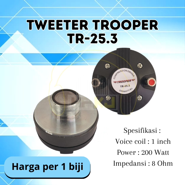 Jual DRIVER TWEETER TROOPER 25 driver tweeter twiter Trooper ld 25 ...