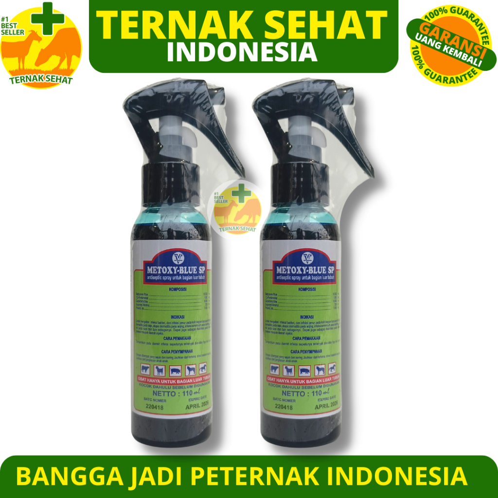Jual METOXY BLUE 110ml - Obat Luka Hewan Spray - Obat Luka Kulit LSD ...