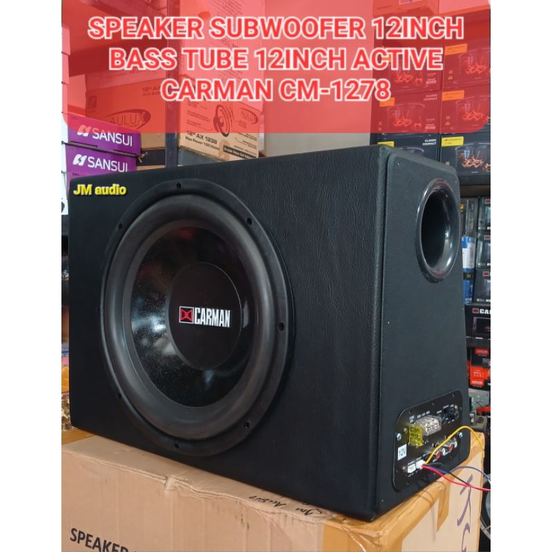 Jual Speaker Subwoofer BASS TUBE 12 INCH ACTIVE Carman CM-1278 max 350WATT | Shopee Indonesia