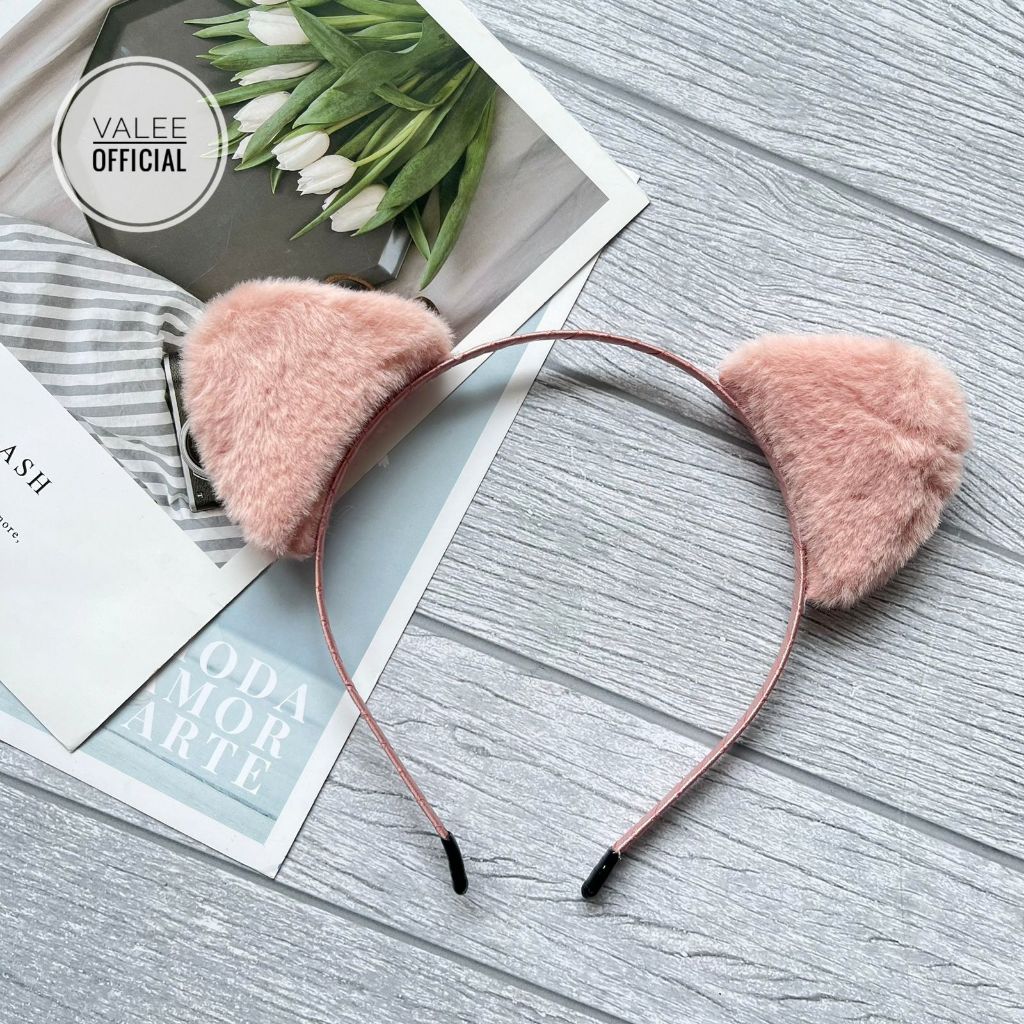 Jual Bando Korea Telinga Kucing | Bandana Rambut Motif Kuping Kucing ...