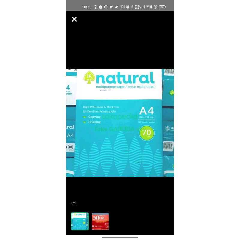 Jual kertas A4 70Gr NATURAL | Shopee Indonesia
