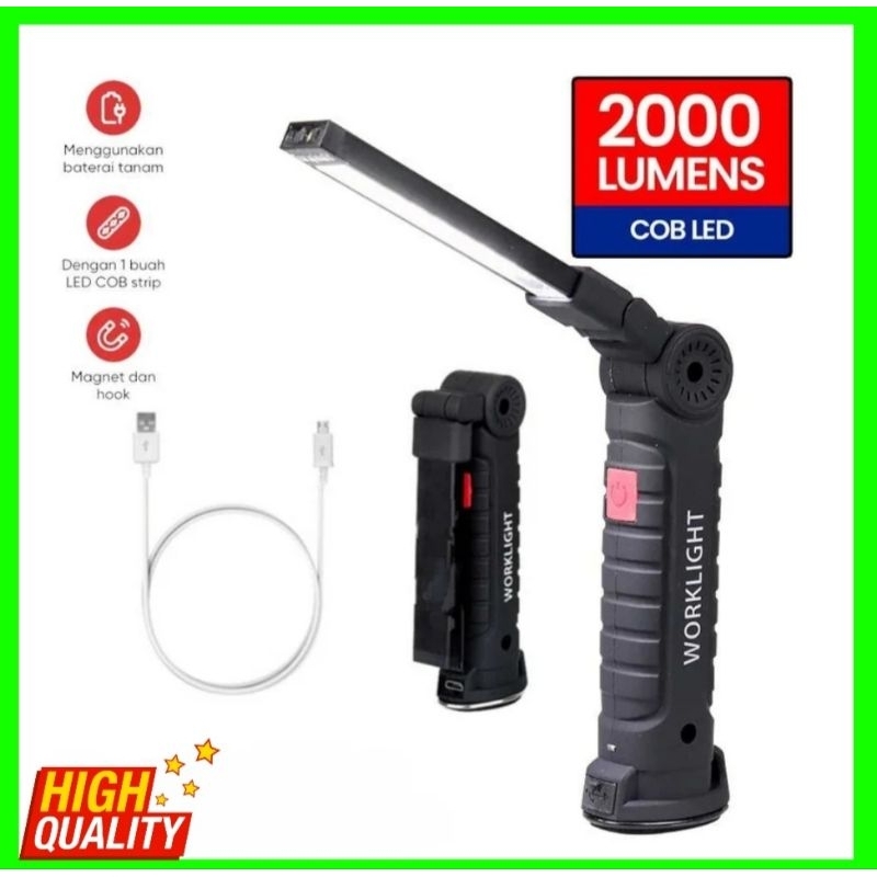 Jual Senter Lipat LED Worklight COB Magnetic Flashlight 2000 Lumens ...
