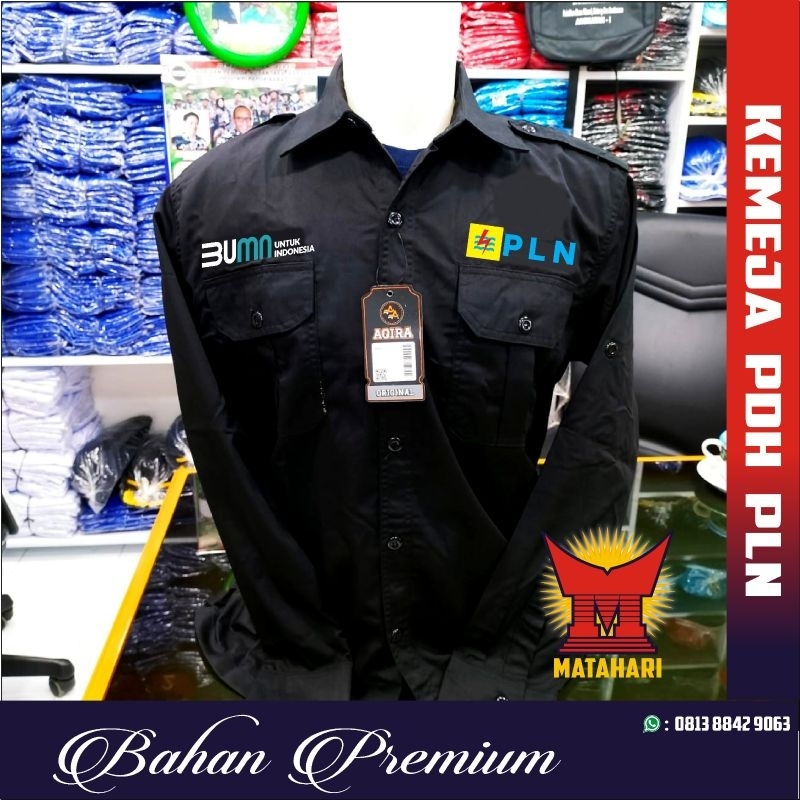 Jual KEMEJA PDH PLN KEMEJA KERJA KEMEJA HITAM | Shopee Indonesia