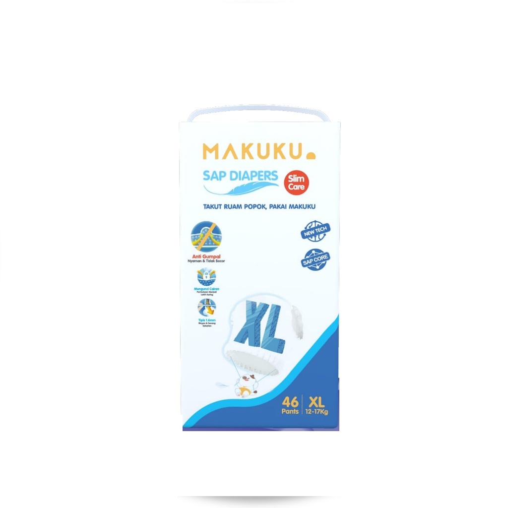 Jual Makuku Slim SAP Diapers Slim Care Pants M50 / L48/ XL46 Popok Bayi ...
